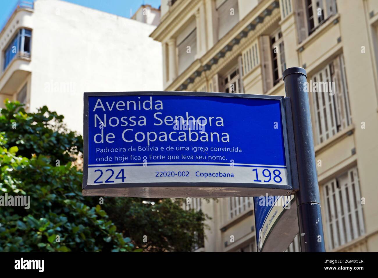 RIO DE JANEIRO, BRAZIL - DECEMBER 27, 2019: Street signs in the ...