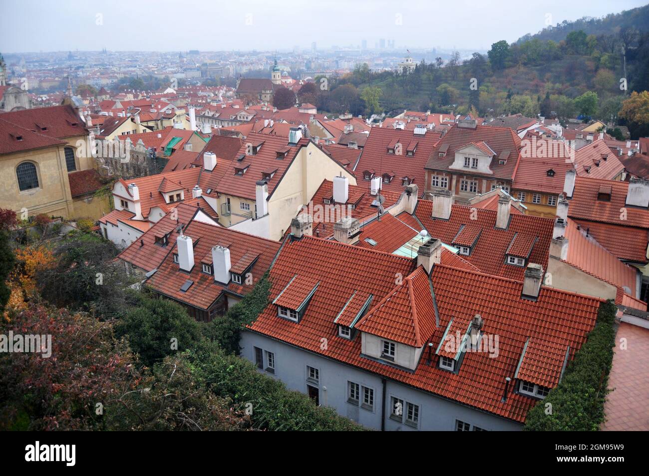 View landscape cityscape of Praha old town city and building antique ...