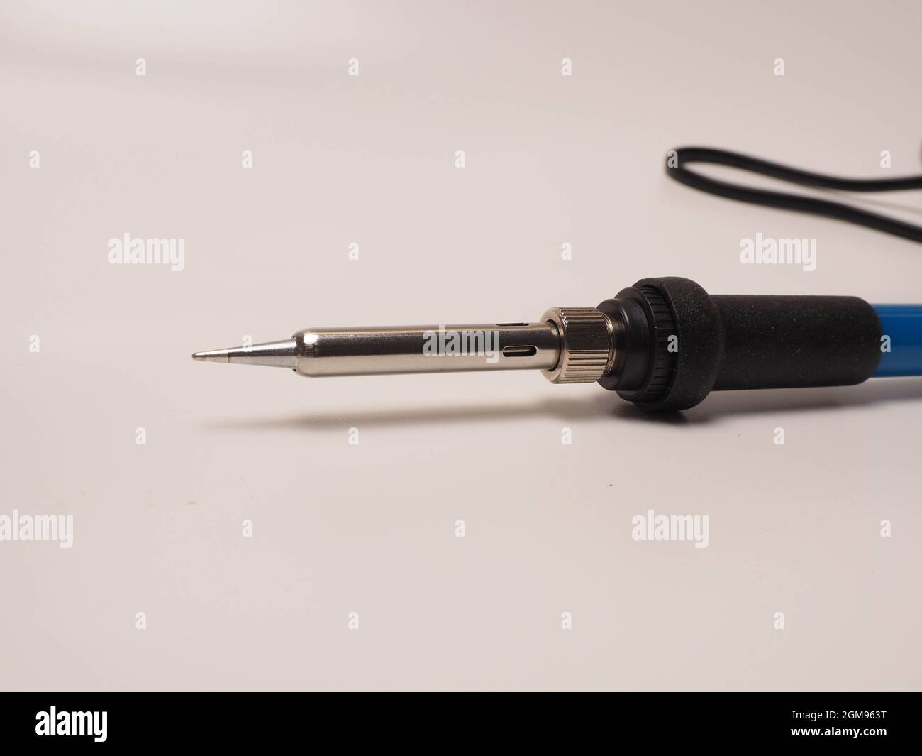 Close up shoot of soldering iron, a tool for soldering electrical ...
