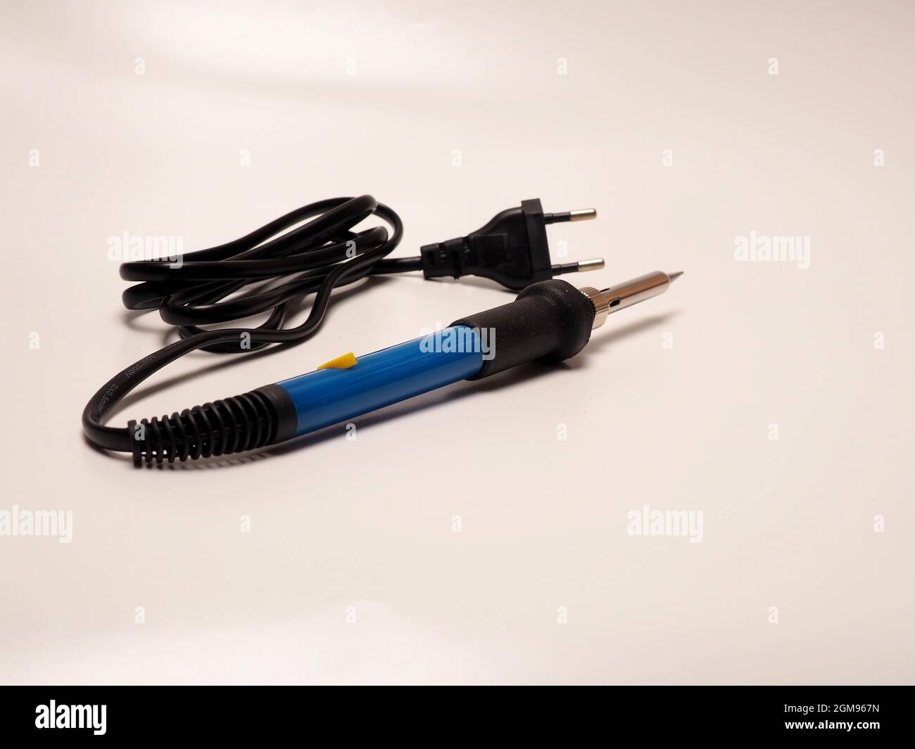 Close up shoot of soldering iron, a tool for soldering electrical ...