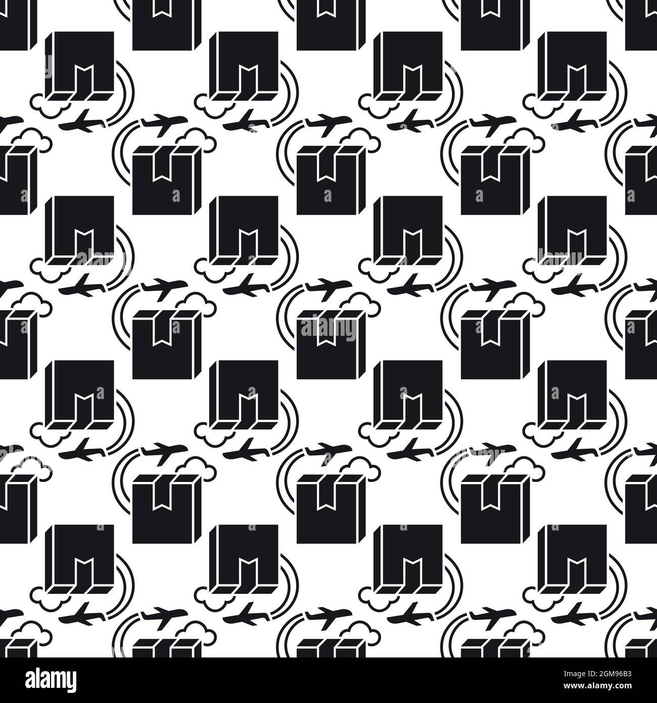 Plane delivery box pattern seamless background texture repeat wallpaper ...