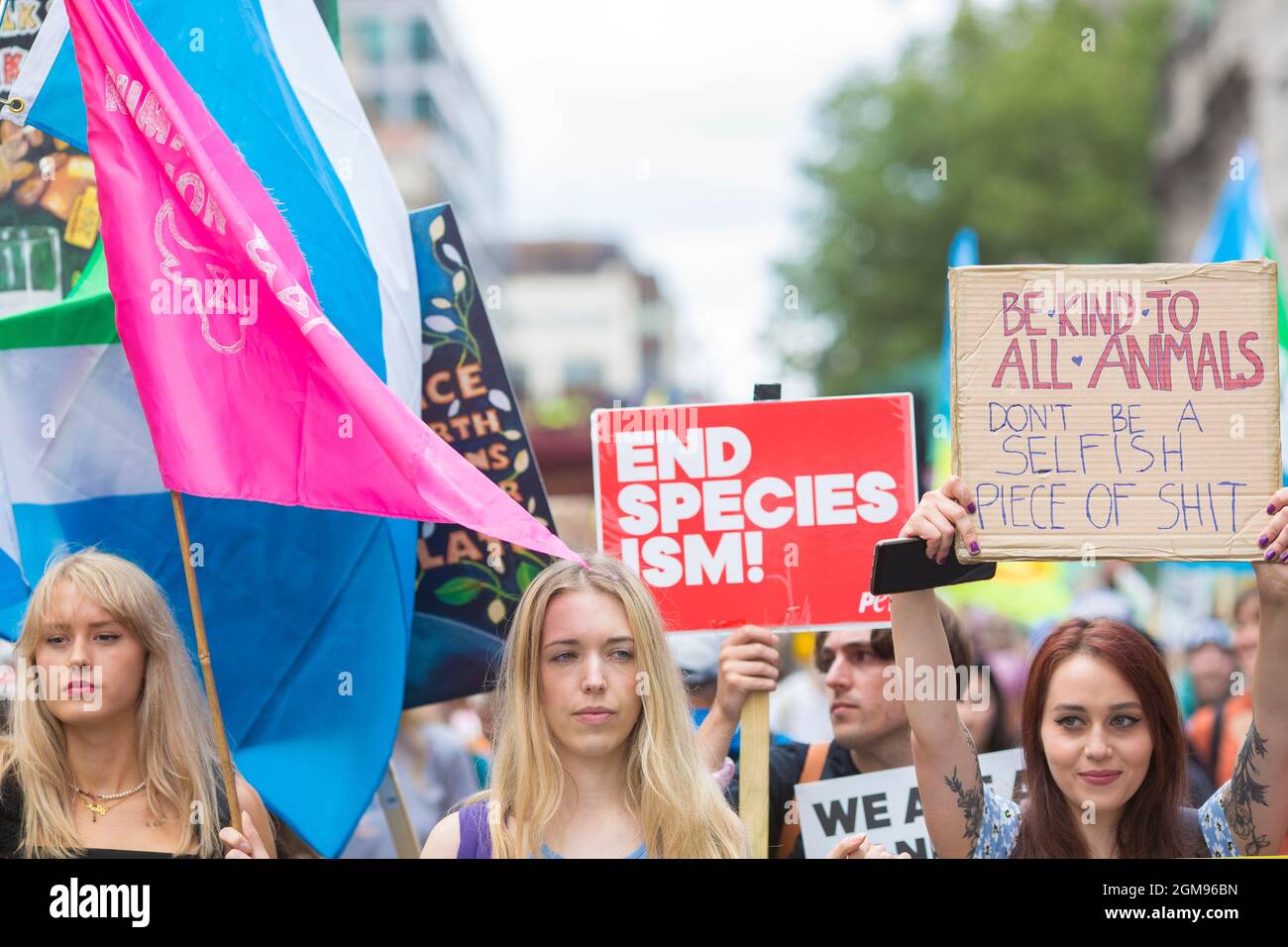 Animal rights demonstrators gather during the National Animal Rights ...