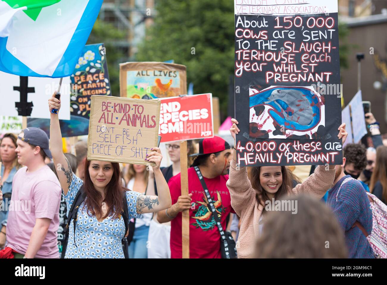 Animal rights demonstrators gather during the National Animal Rights ...