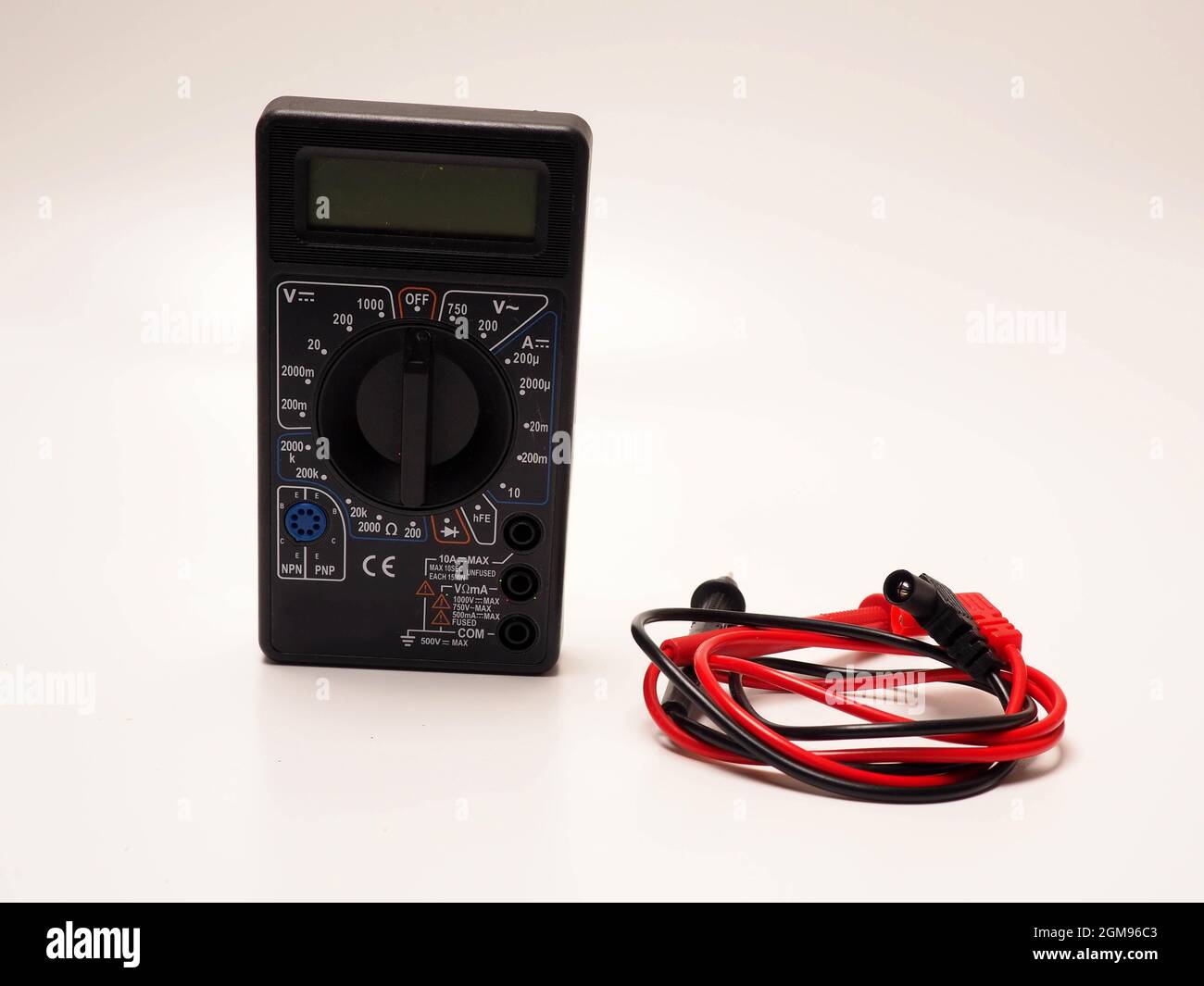Picture of black digital multimeter or AVO meter for measuring ...
