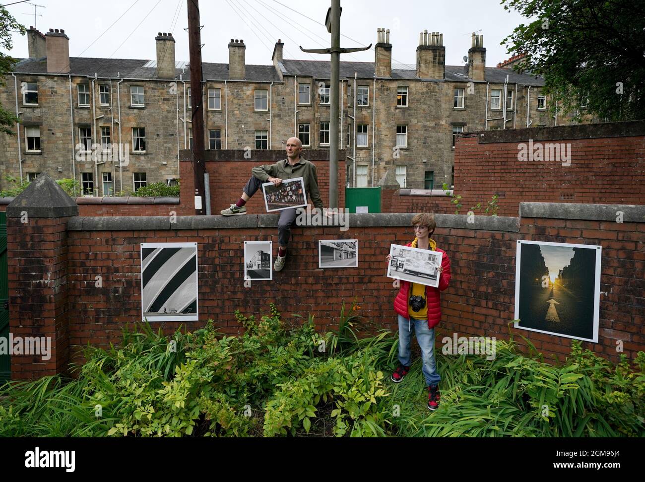 Photographers Brian Hartley(L) and Dylan Lombard at their exhibition of ...