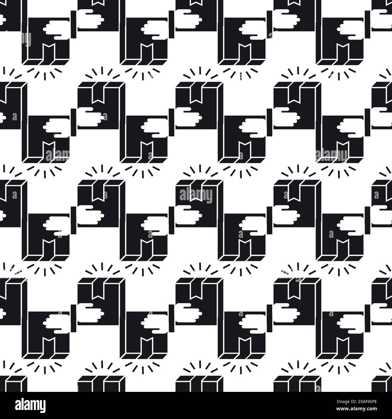 Hand delivery box pattern seamless background texture repeat wallpaper ...
