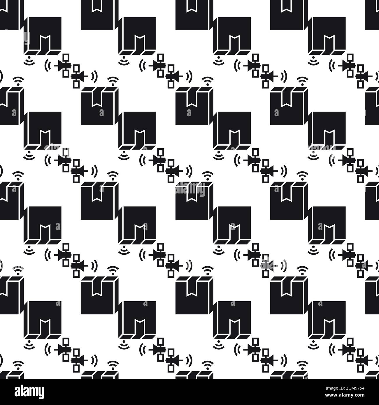 Satellite delivery box tracking pattern seamless background texture ...