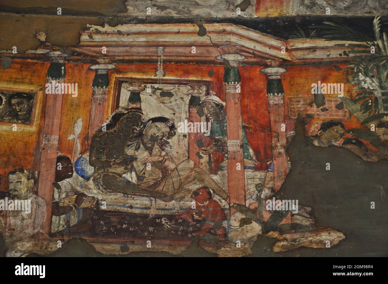 mural at ajanta caves unesco world heritage site in mumbai ,maharashtra ...