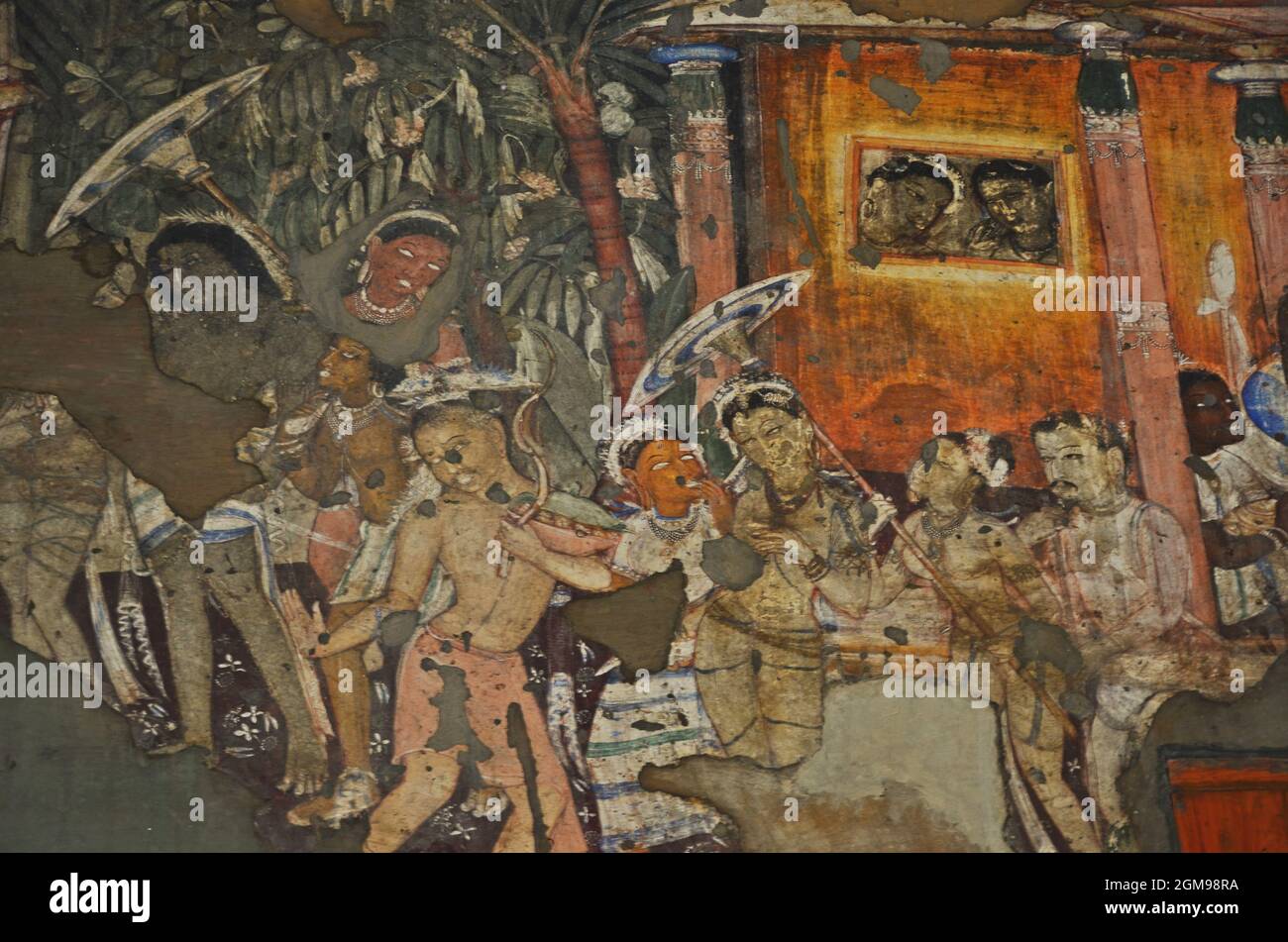 mural at ajanta caves unesco world heritage site in mumbai ,maharashtra ...