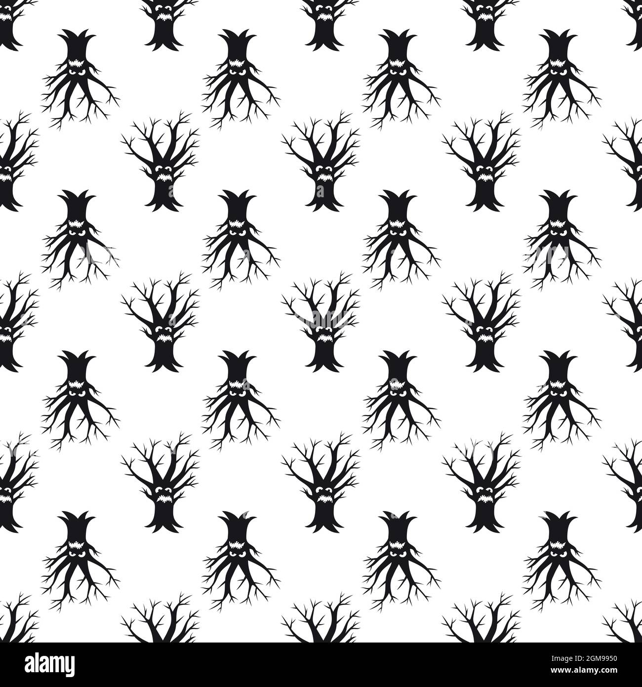 Scary tree pattern seamless background texture repeat wallpaper ...