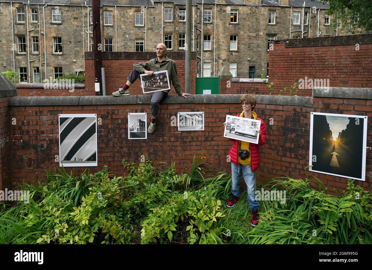 Photographers Brian Hartley(L) and Dylan Lombard at their exhibition of ...