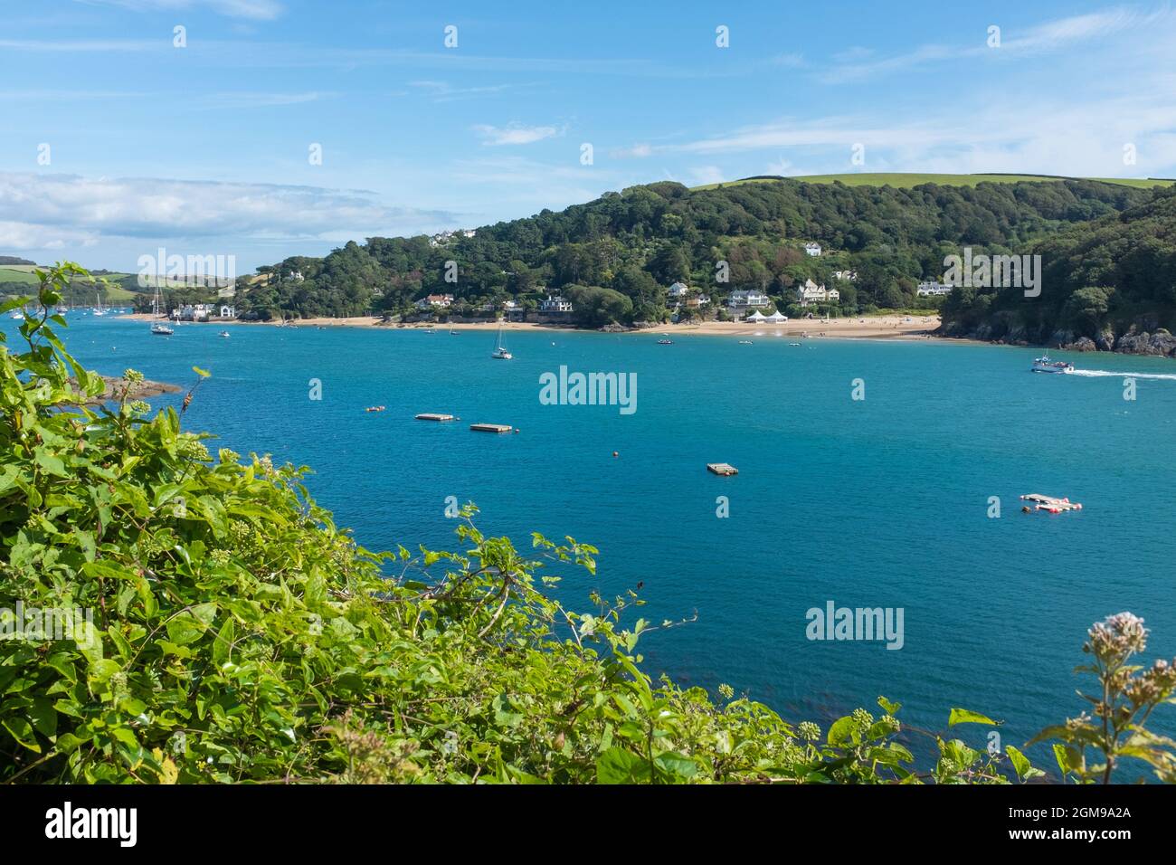 The Salcombe and Kingsbridge Estuary in the South Hams, Devon, UK Stock ...