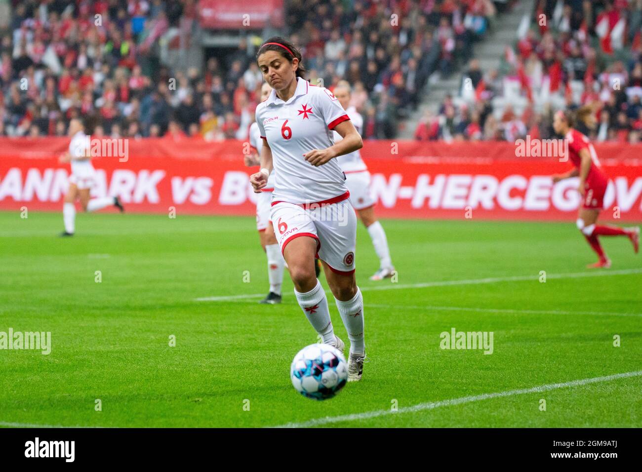 Viborg, Denmark. 16th Sep, 2021. Dorianne Theuma (6) of Malta seen ...