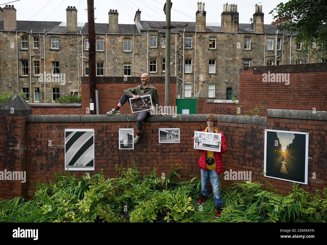 Photographers Brian Hartley(L) and Dylan Lombard at their exhibition of ...