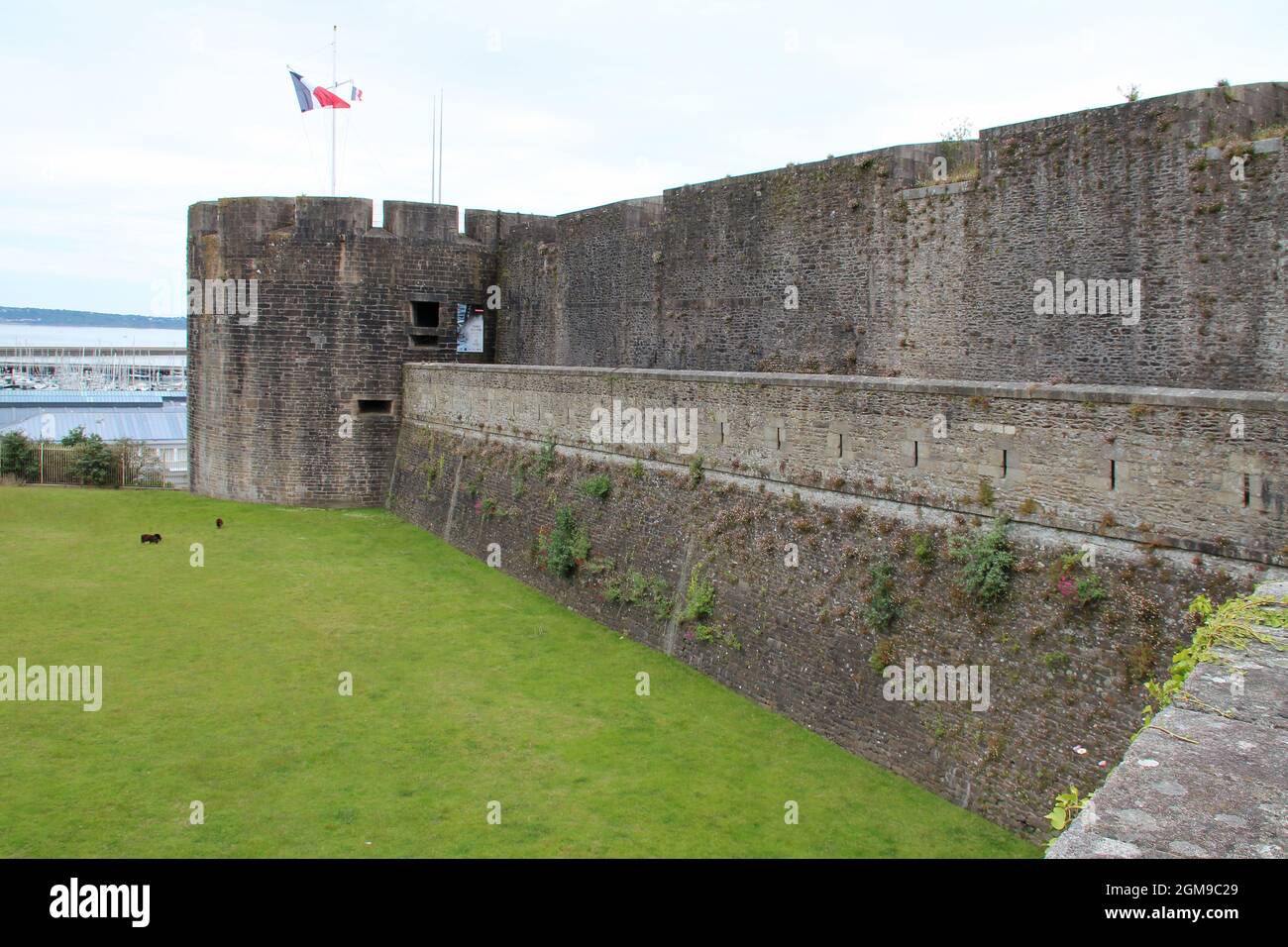 medieval stone castle in brest in brittany (france Stock Photo - Alamy