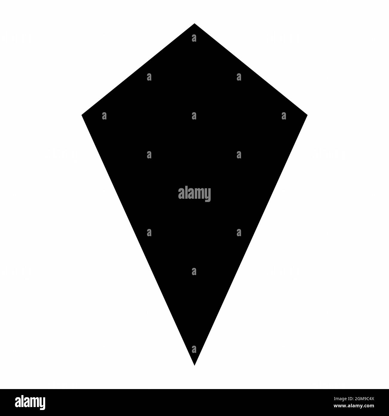 Kite geometric shape isolated on white background Stock Vector Image ...