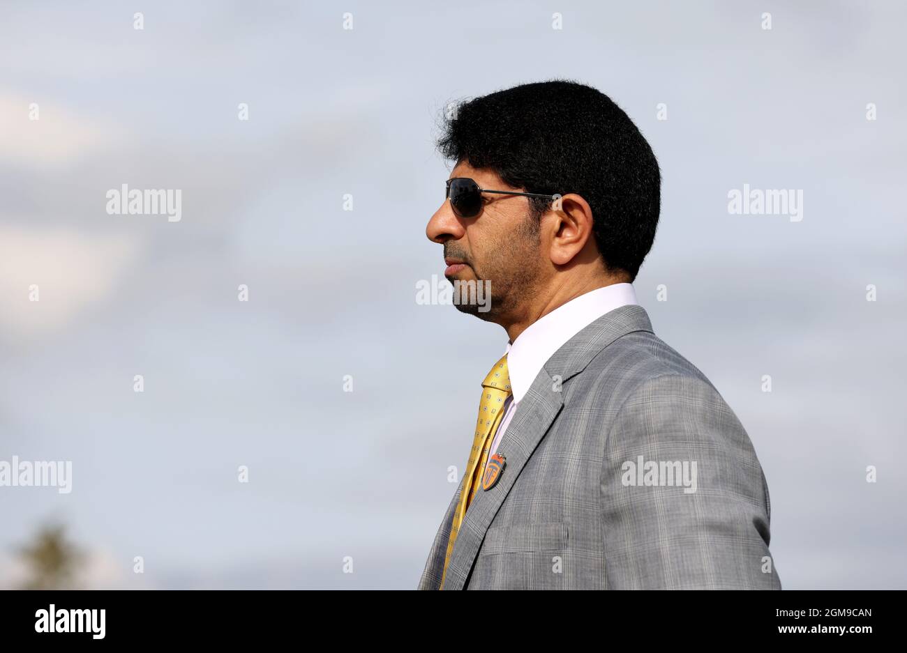 Trainer saeed bin suroor at newbury racecourse hi-res stock photography ...