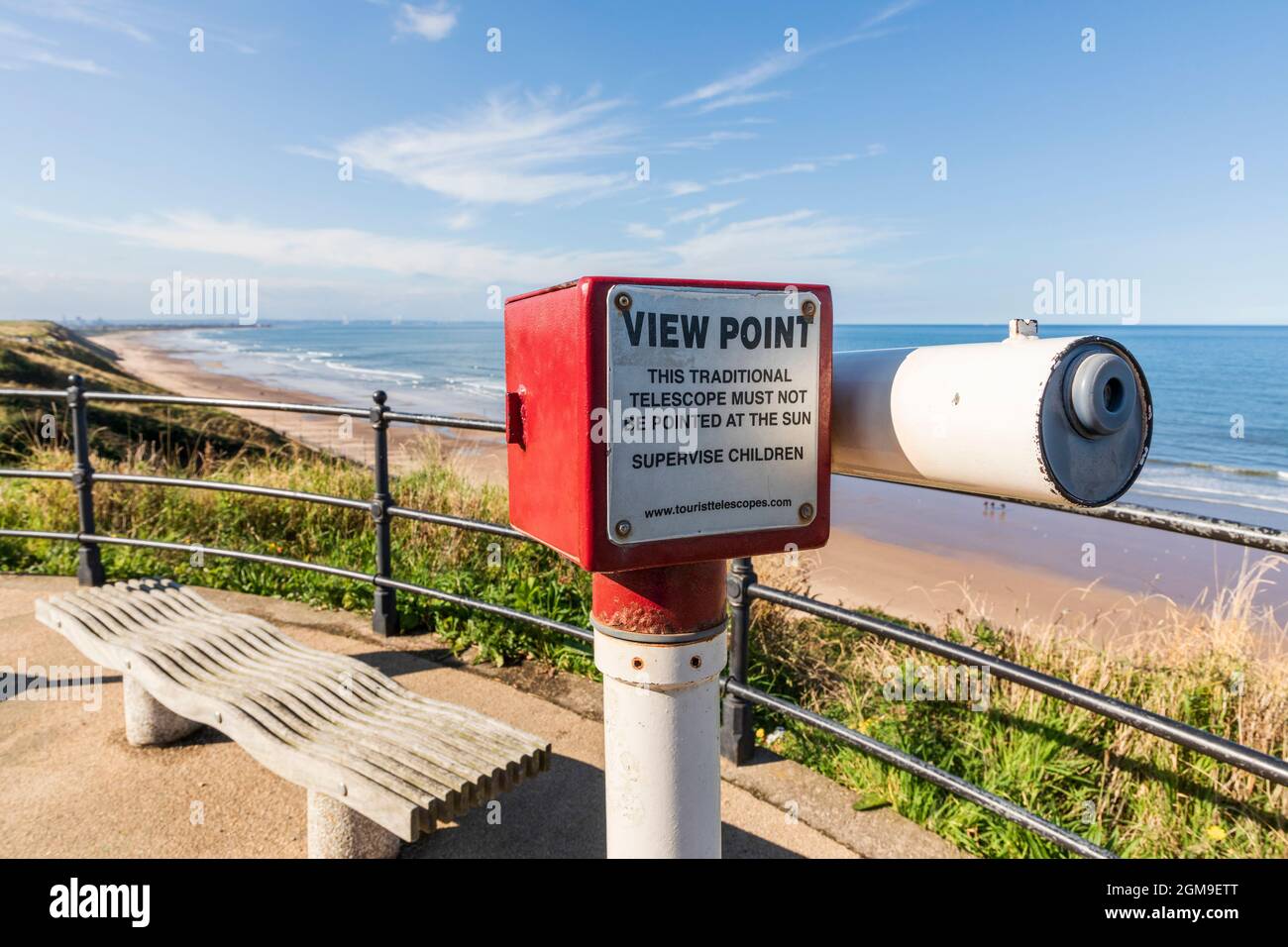 View north on the beach at Saltburn by the Sea, Redcar and Cleveland ...