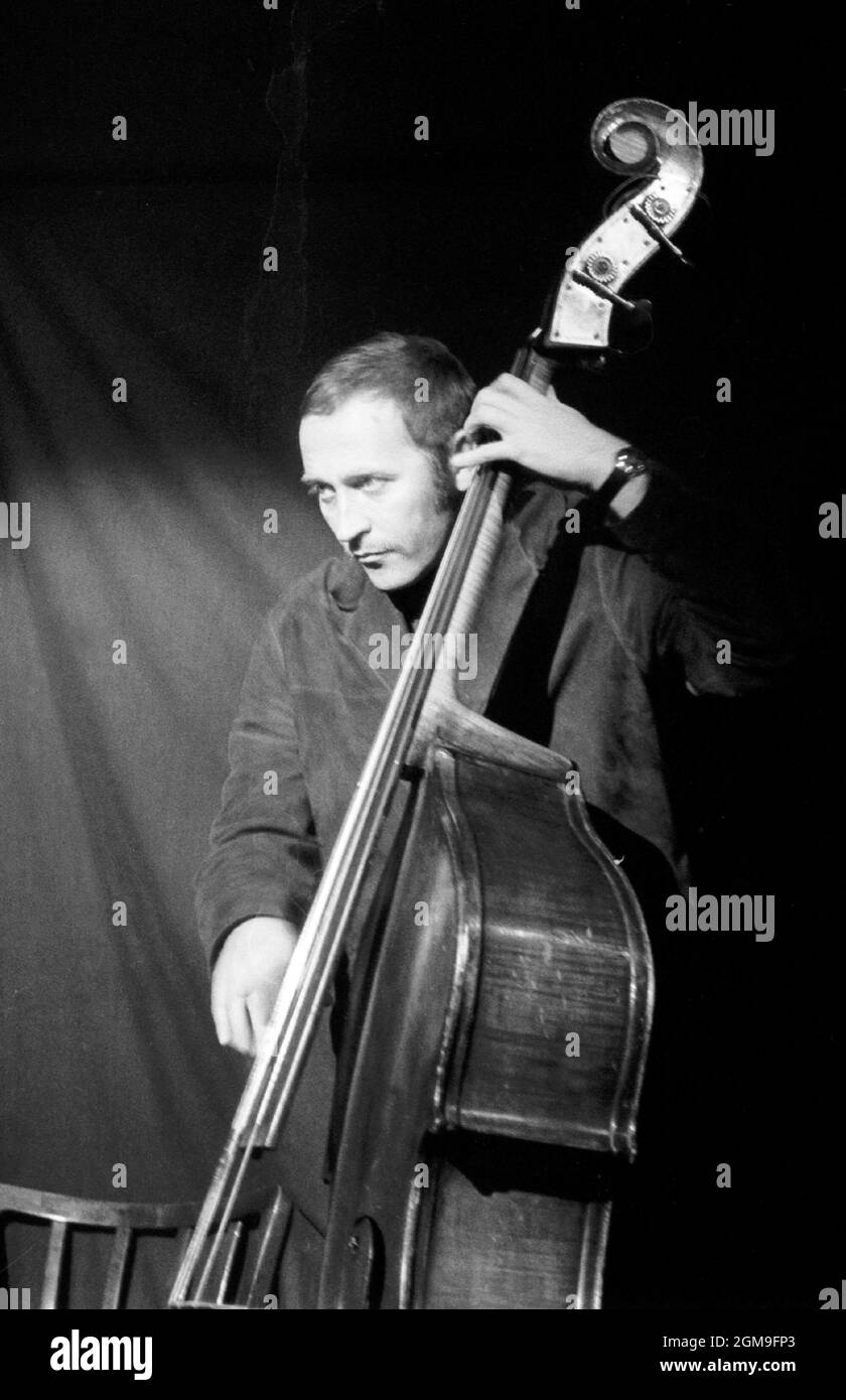 Czech musician George Mraz performs in Prague, Czechoslovakia, 1968 ...