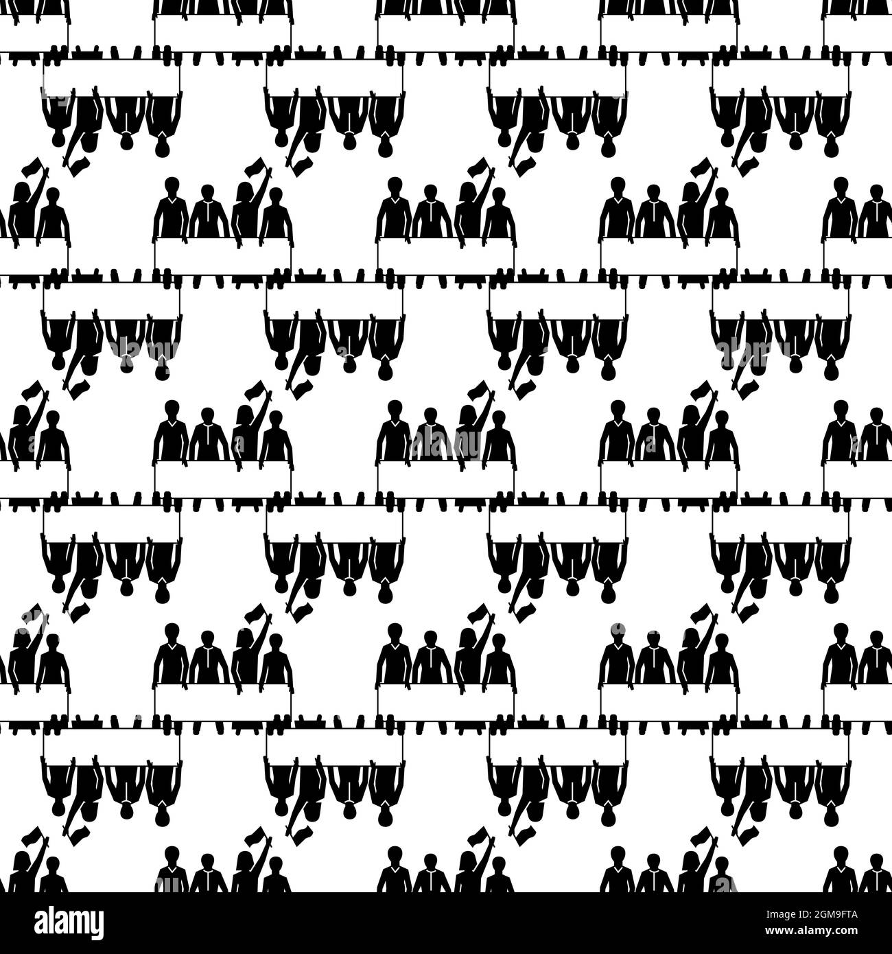 Demonstration crowd pattern seamless background texture repeat ...