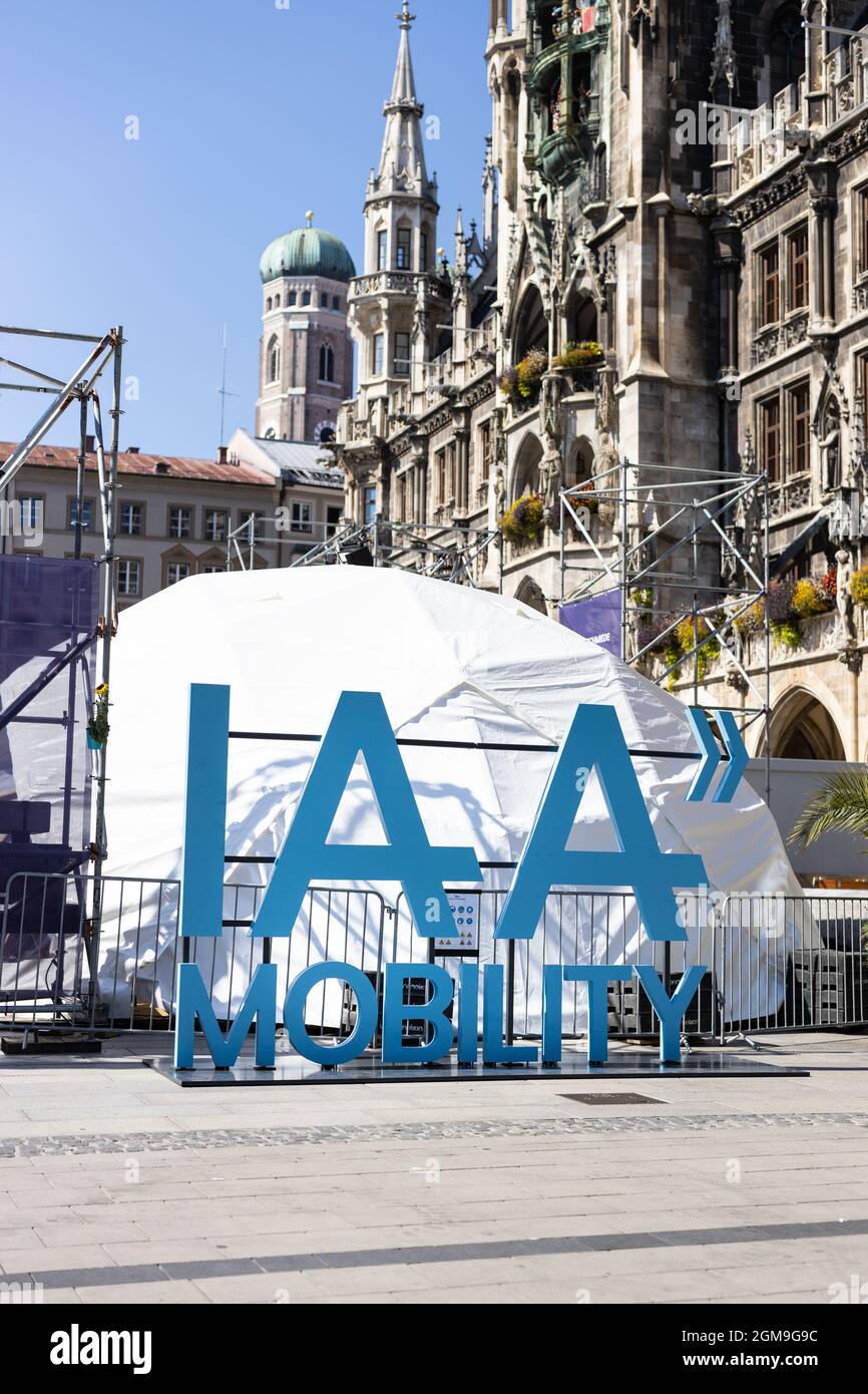 Munich, Germany - September 8, 2021: Booth of the IAA mobility ...