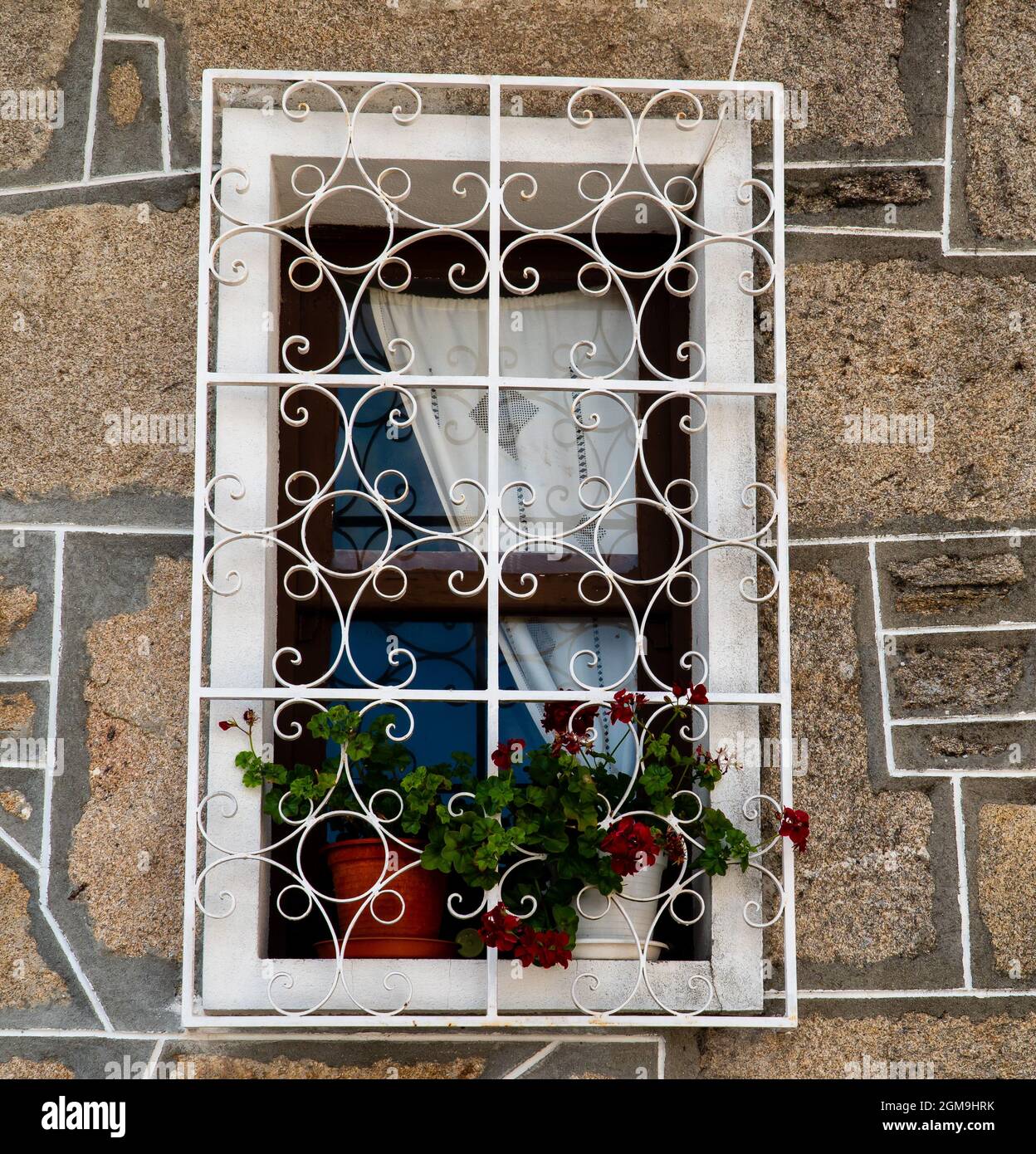 Prison window with glass Stock Photo - Alamy