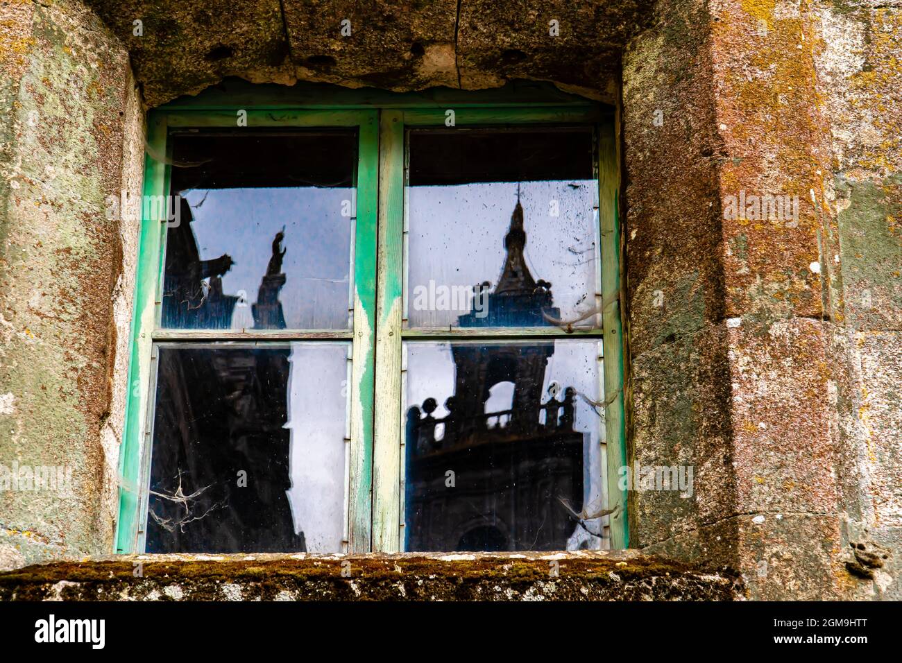 Prison window with glass Stock Photo - Alamy