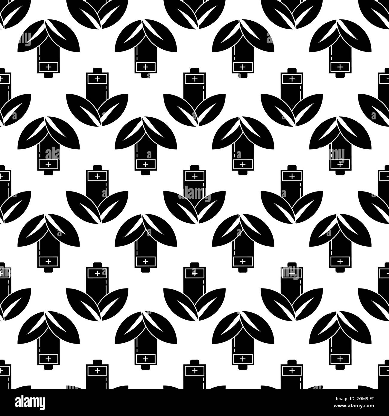 Eco leaf battery pattern seamless background texture repeat wallpaper ...
