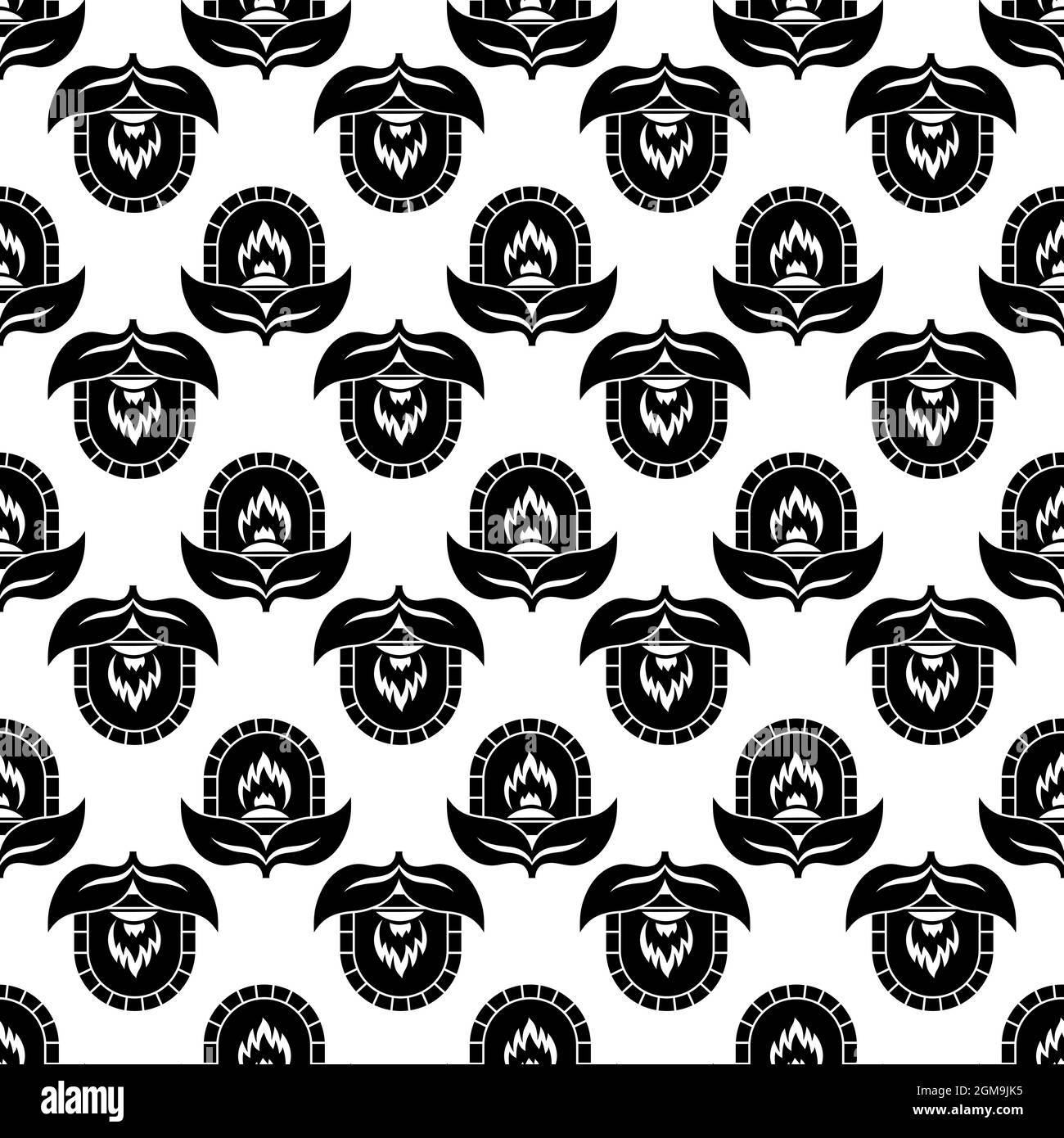 Fireplace eco pattern seamless background texture repeat wallpaper ...