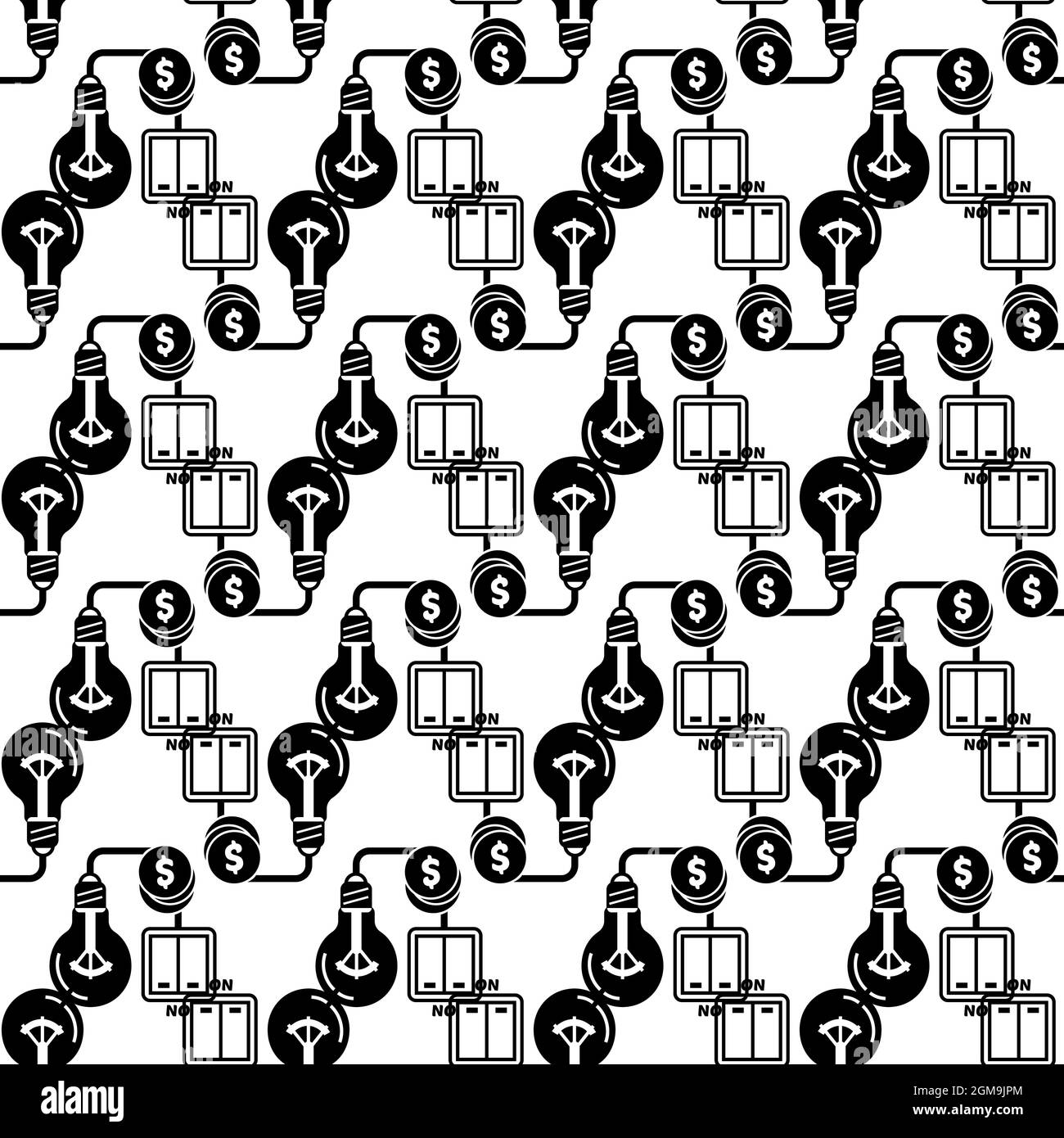 On switch bulb light pattern seamless background texture repeat ...