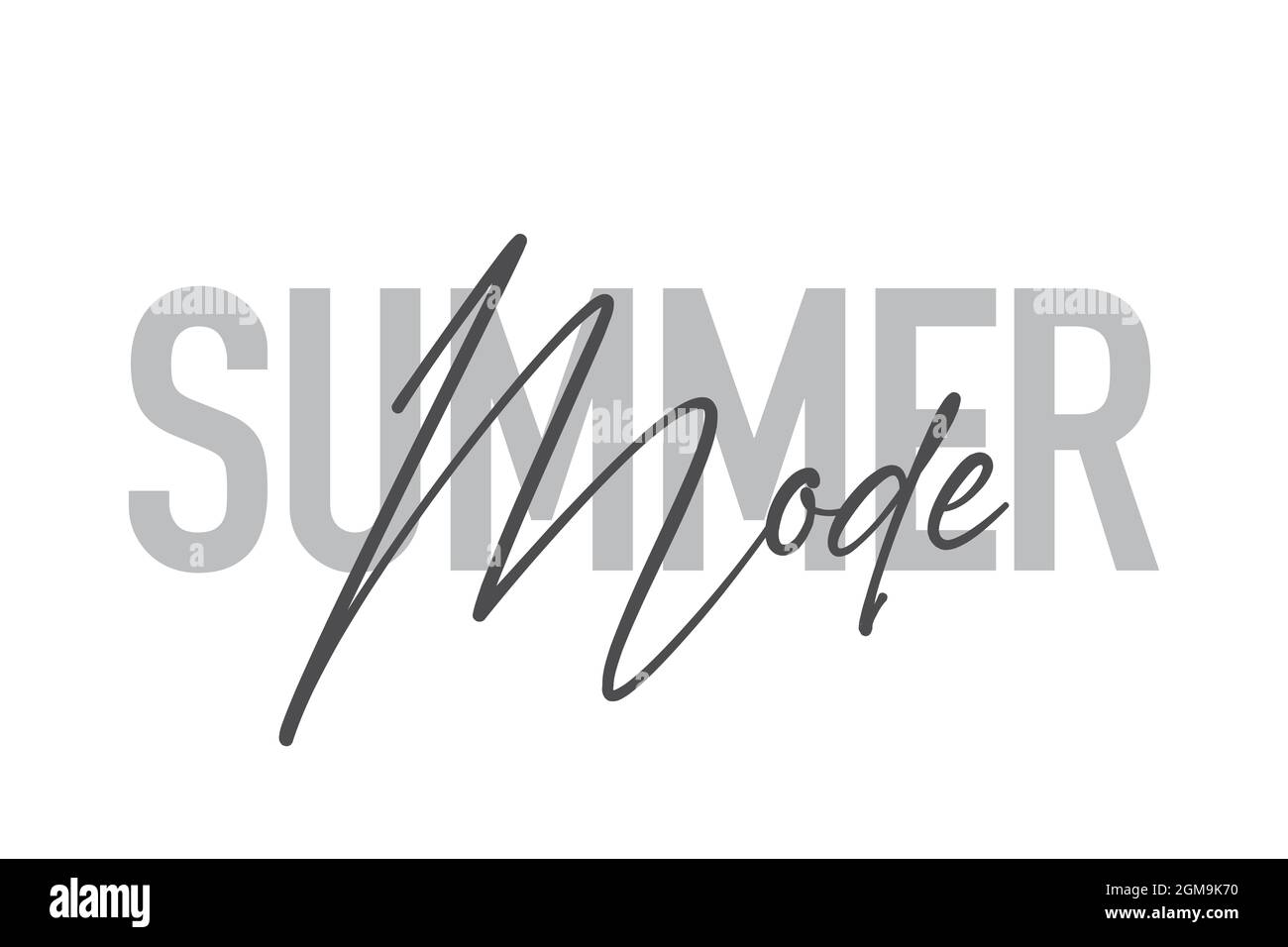 Modern, simple, minimal typographic design of a saying "Summer Mode" in ...