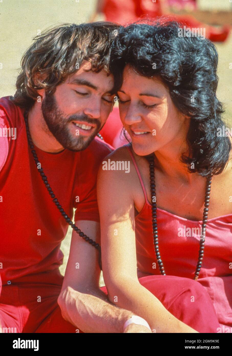 RAJNEESHPURAM, OREGON, USA - 1982: Rajneeshees, followers of religious ...