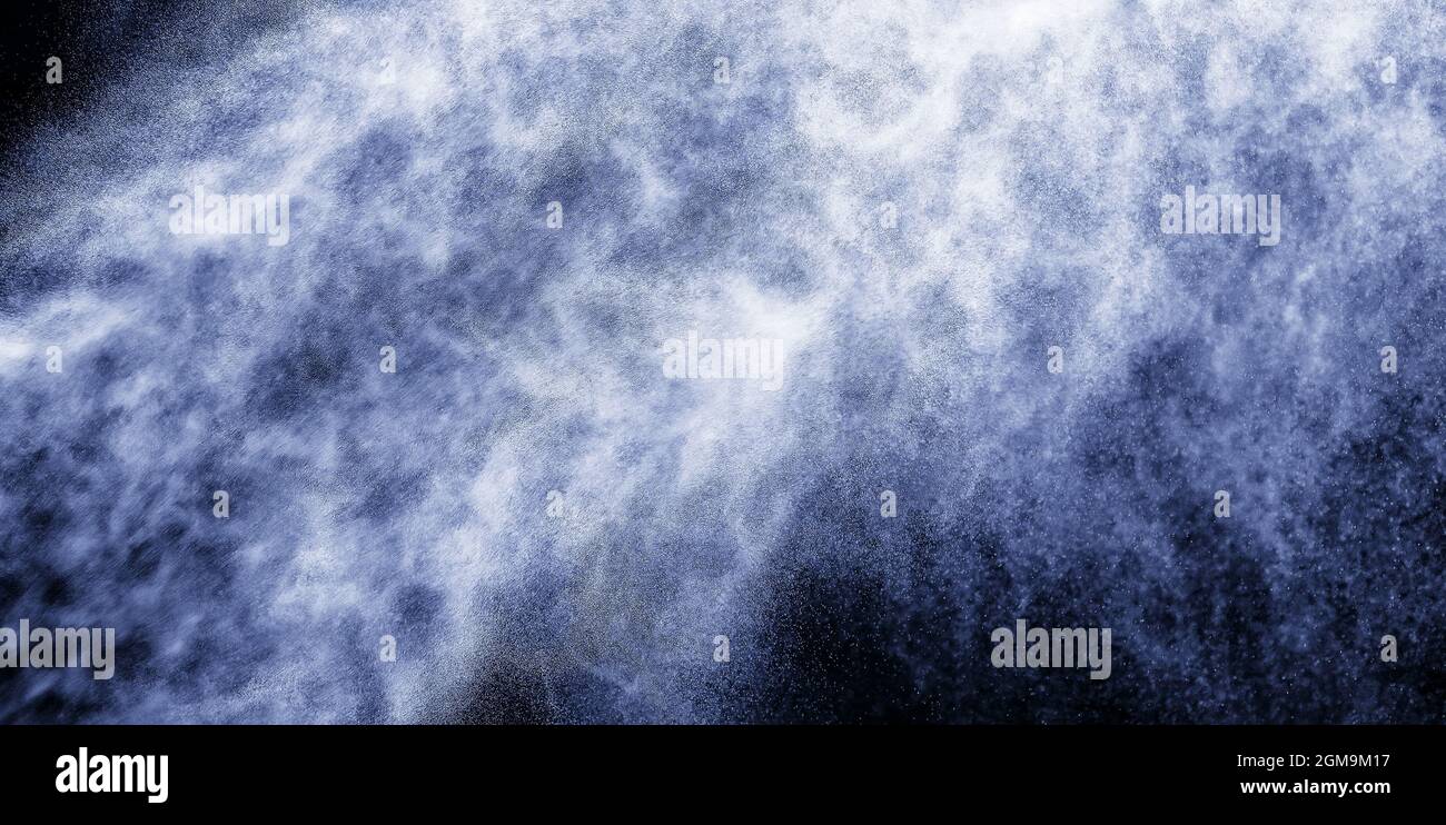 A stream of water and a cloud of drops from the atomizer Stock Photo ...