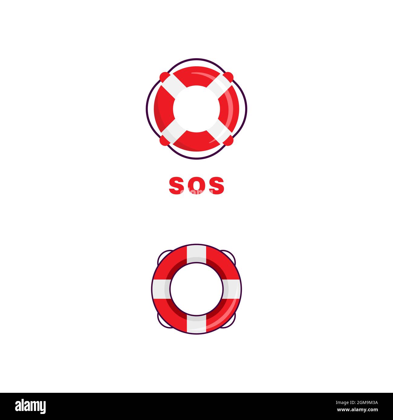 SOS Vector icon design illustration Template Stock Photo - Alamy
