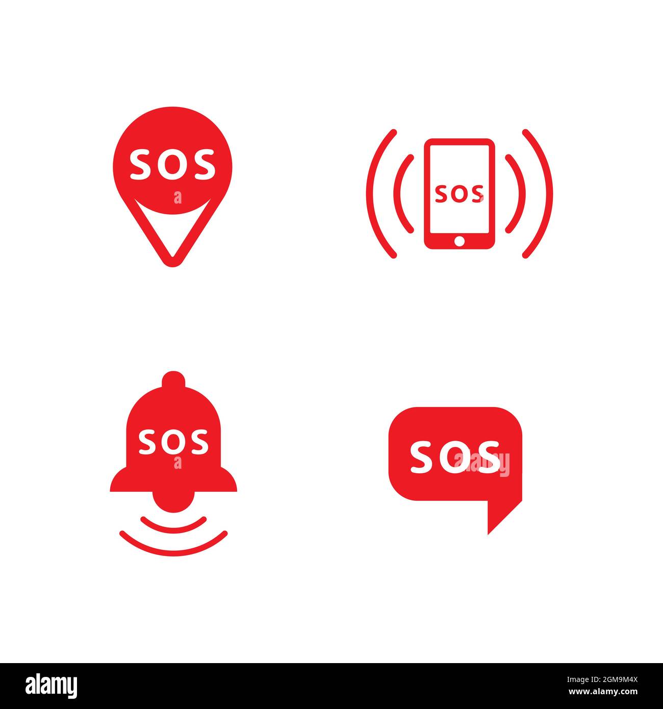 SOS Vector icon design illustration Template Stock Photo - Alamy