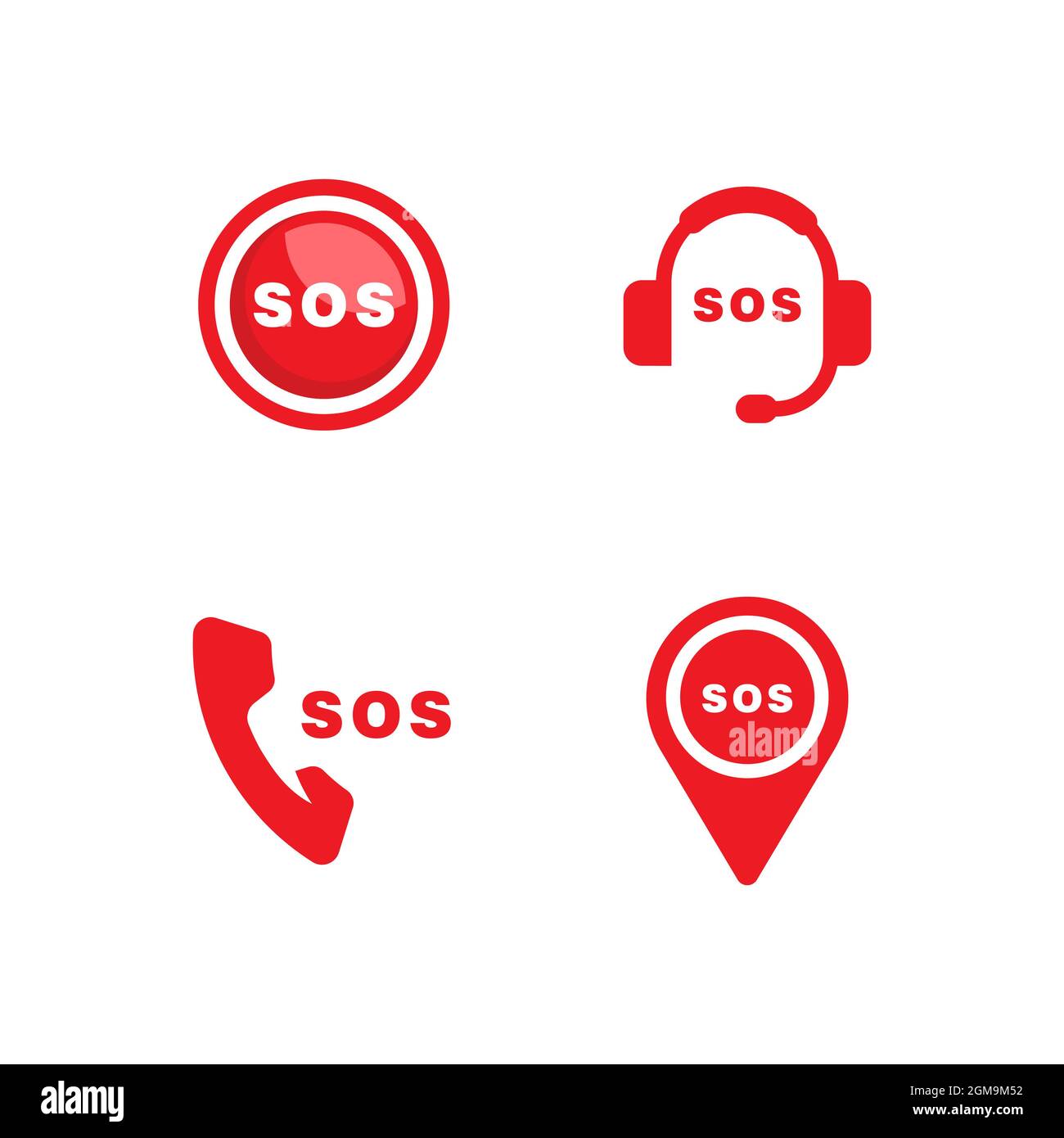 SOS Vector icon design illustration Template Stock Photo - Alamy
