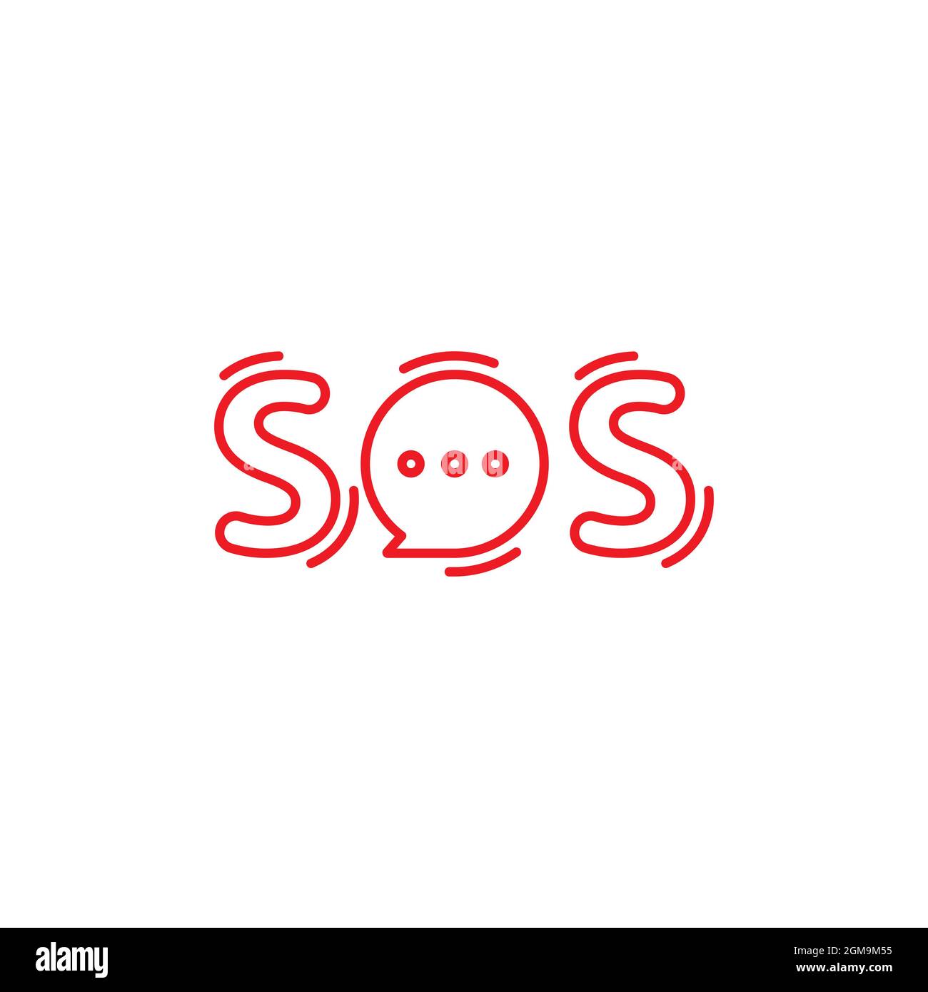 SOS Vector icon design illustration Template Stock Photo - Alamy