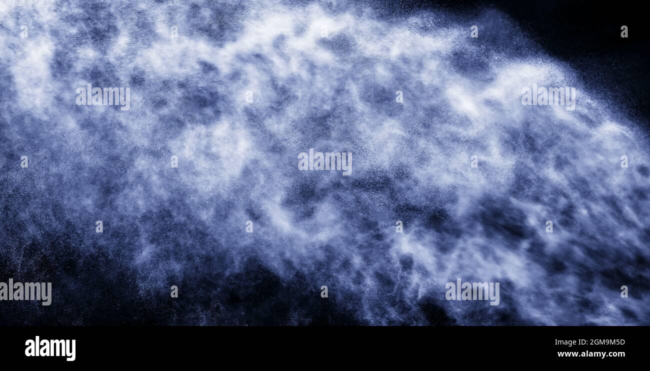 A stream of water and a cloud of drops from the atomizer Stock Photo ...