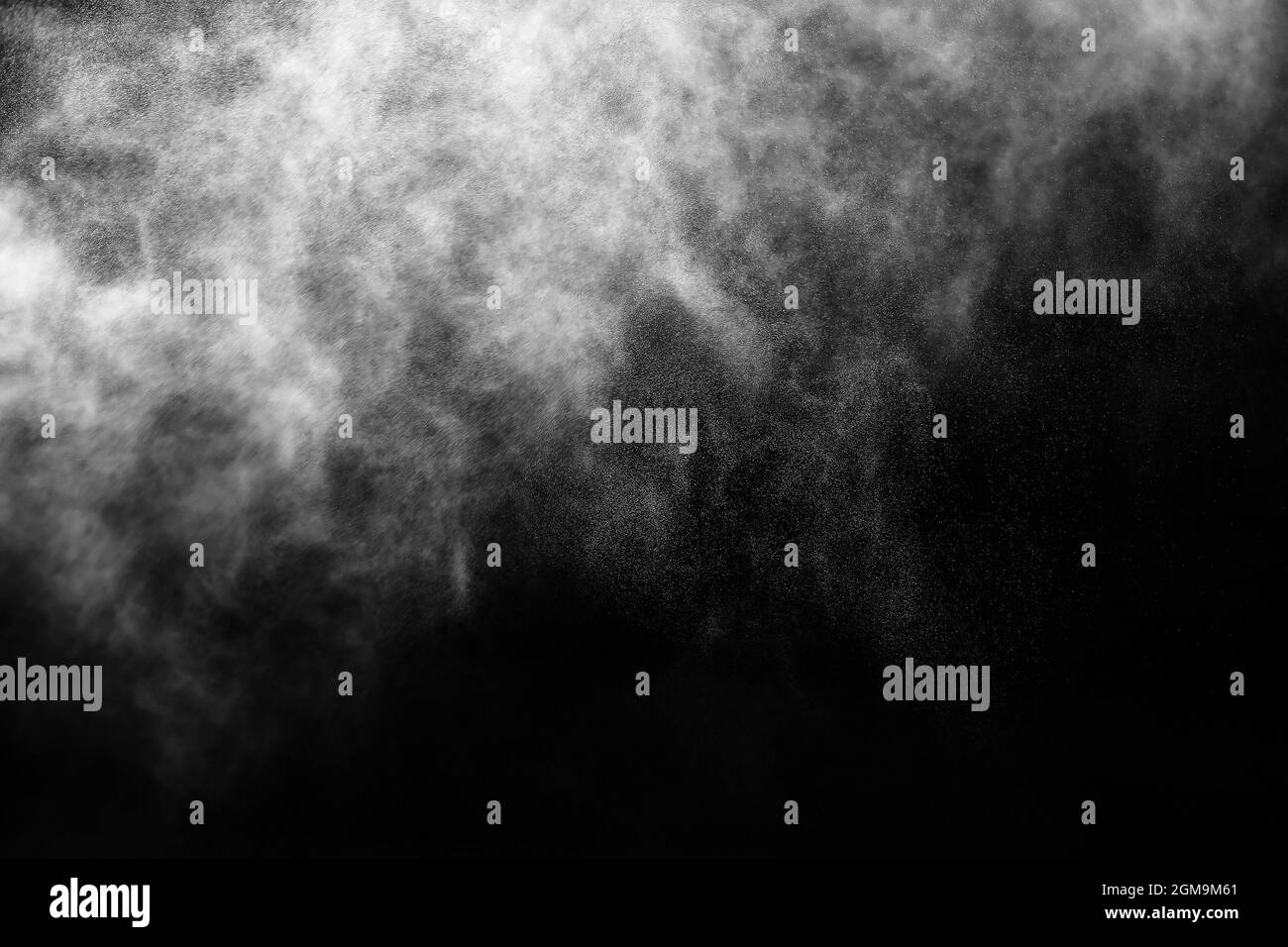 A stream of water and a cloud of drops from the atomizer Stock Photo ...