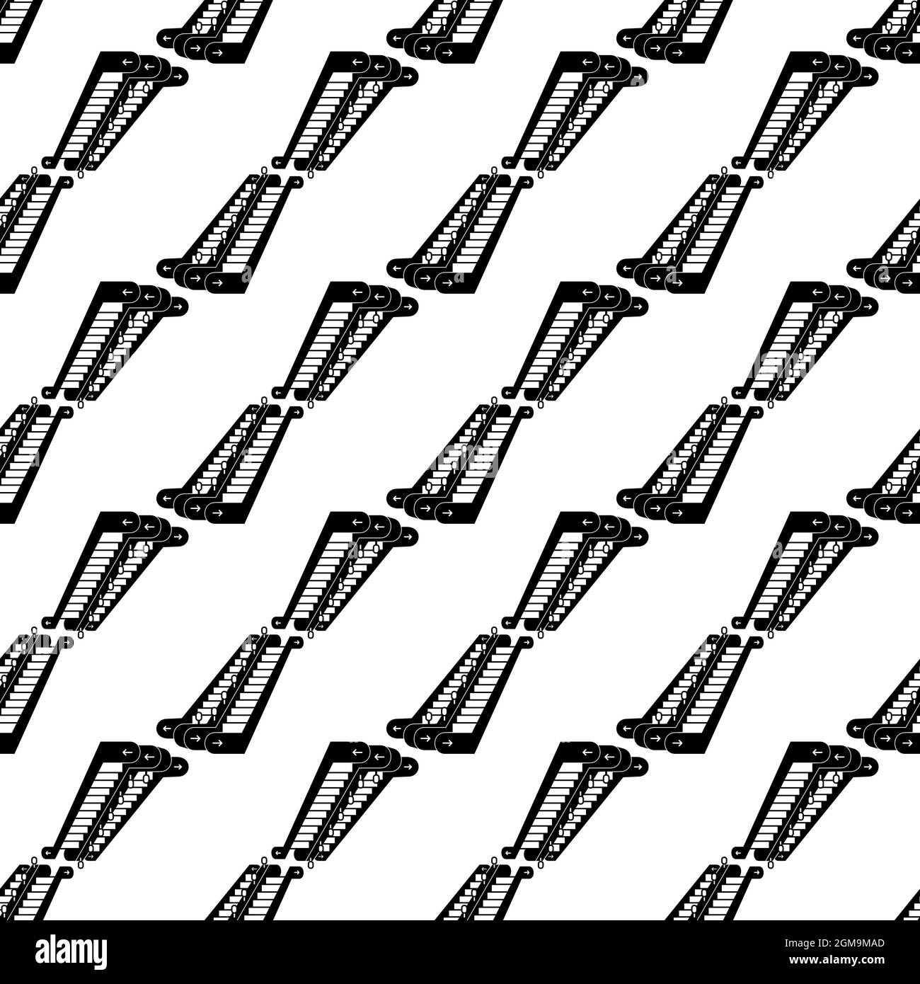 Double escalator pattern seamless background texture repeat wallpaper geometric vector Stock ...