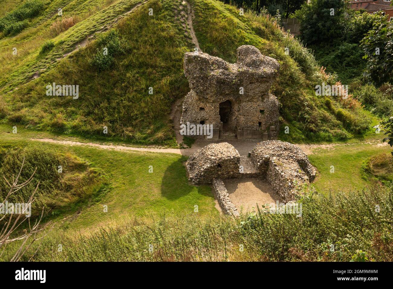 Castle Acre Castle and town walls are a set of ruined medieval defences ...