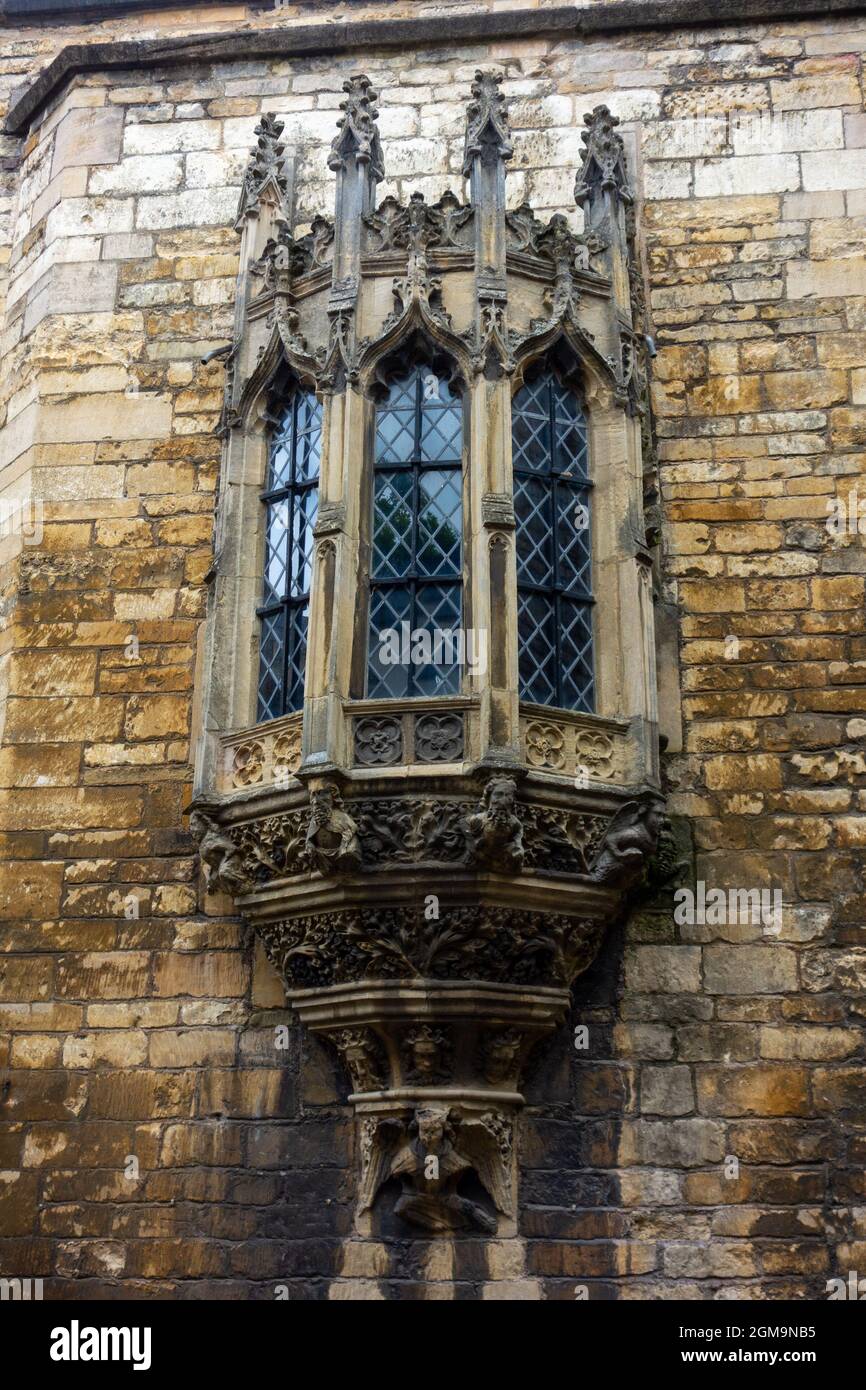 15th century Oriel Window at Lincoln Castle Stock Photo - Alamy