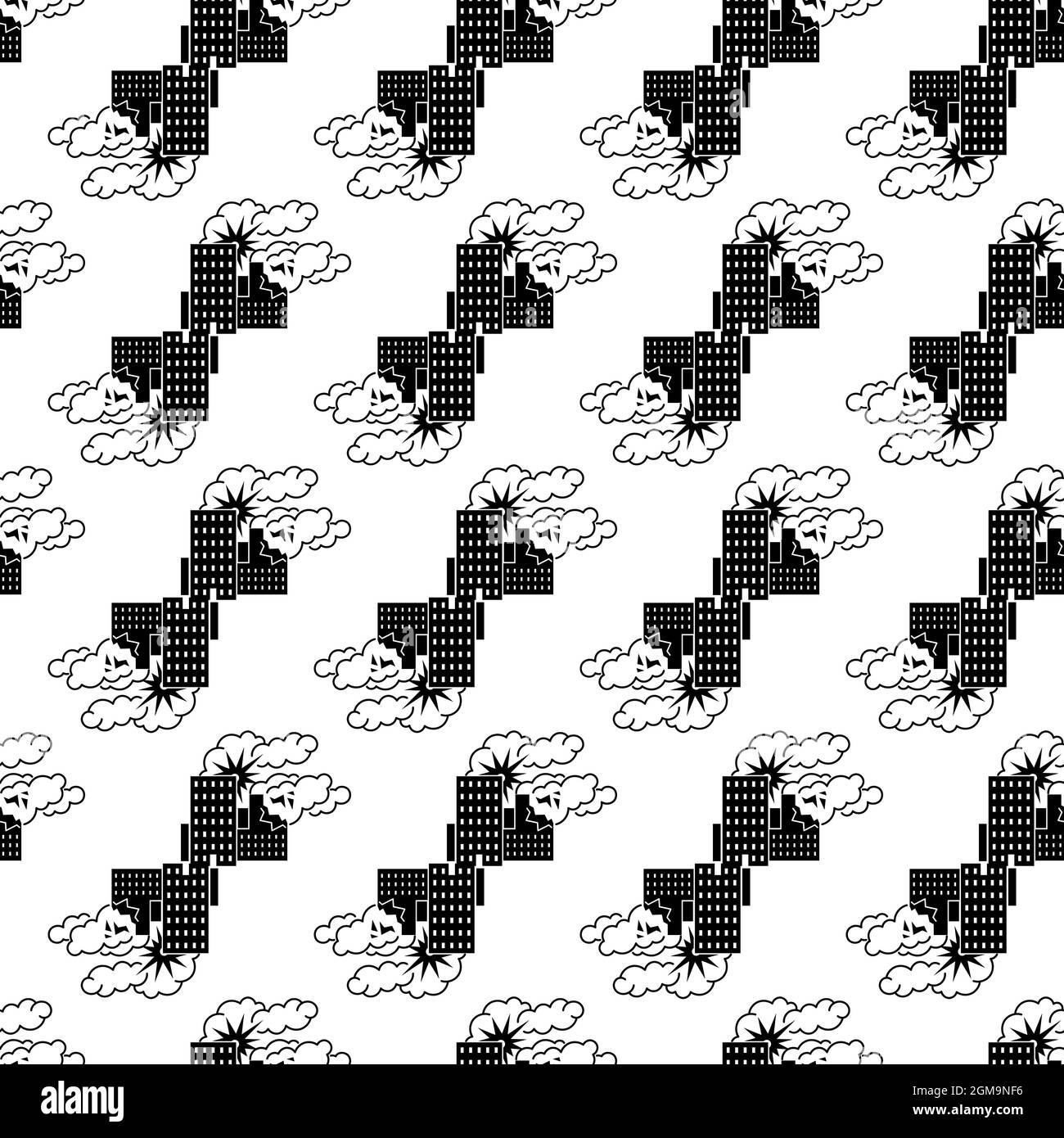 City bomb war pattern seamless background texture repeat wallpaper ...