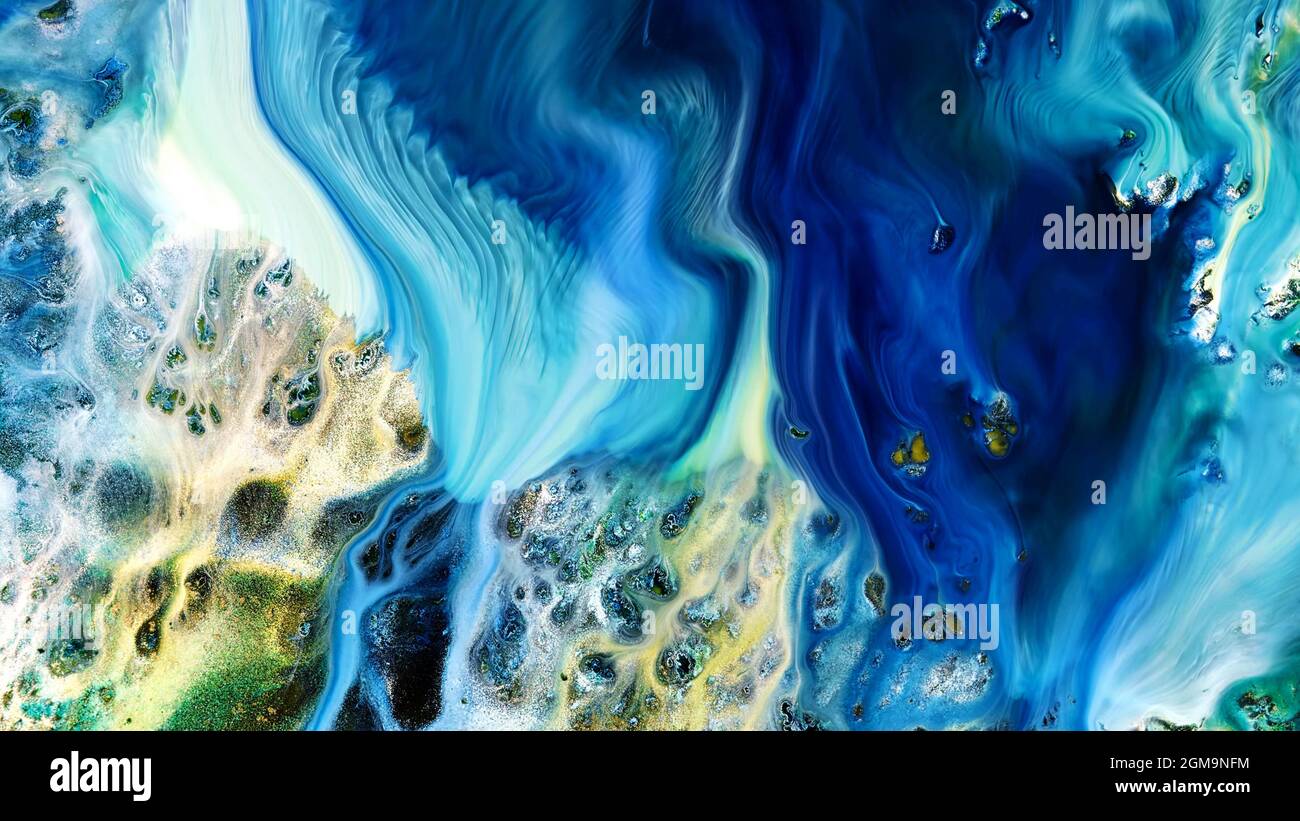 Fluide liquide art acrylic oil paints texture. Backdrop abstract mixing ...