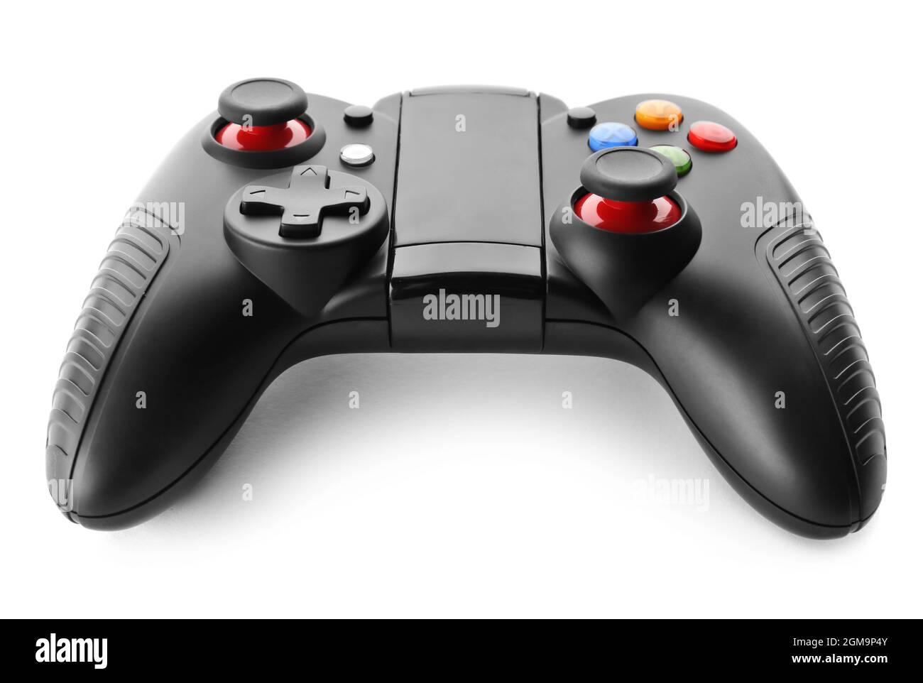 Video game controller on white background Stock Photo - Alamy