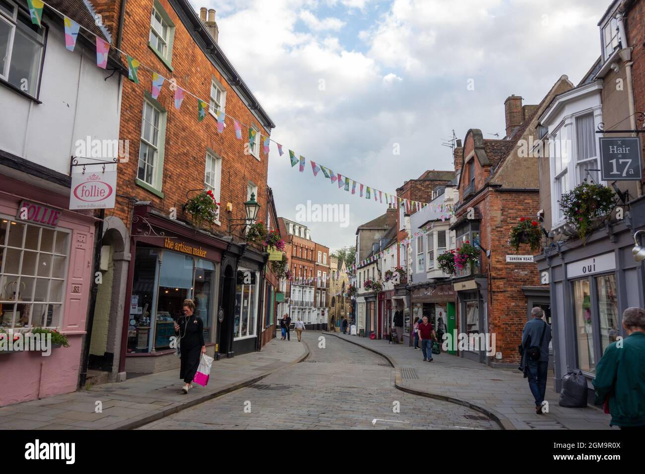 Old Bailgate Street Lincoln Stock Photo - Alamy