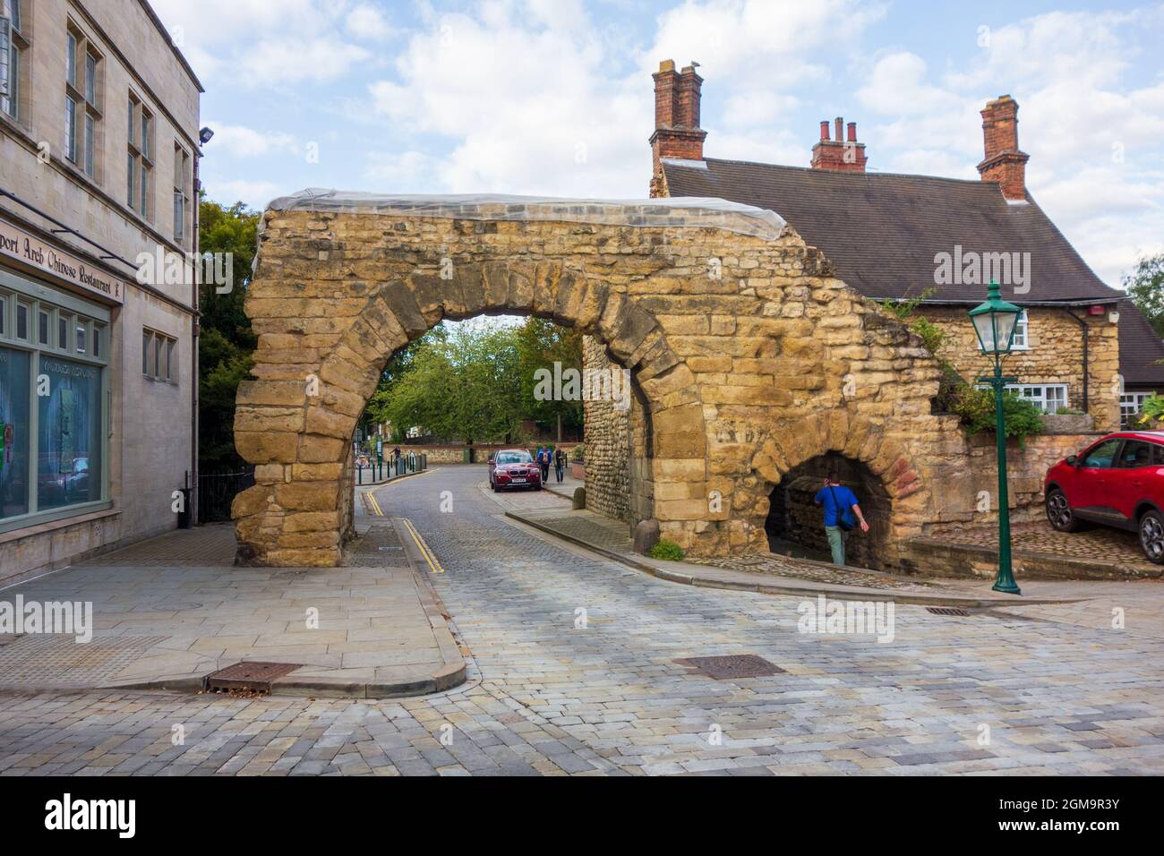 Old City Gate, Bailgate, Lincoln Stock Photo - Alamy