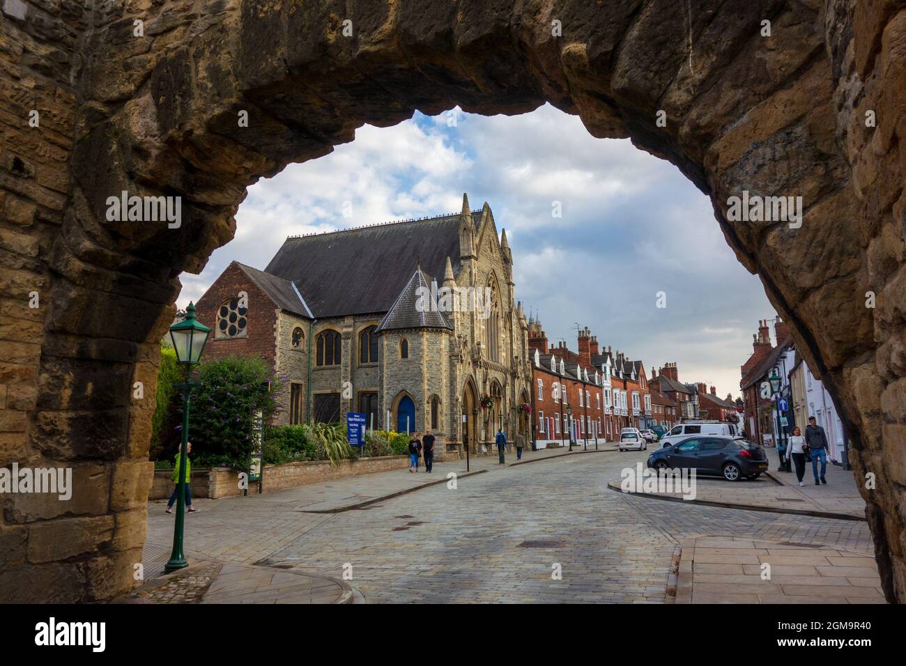 Old City Gate, Bailgate, Lincoln Stock Photo - Alamy