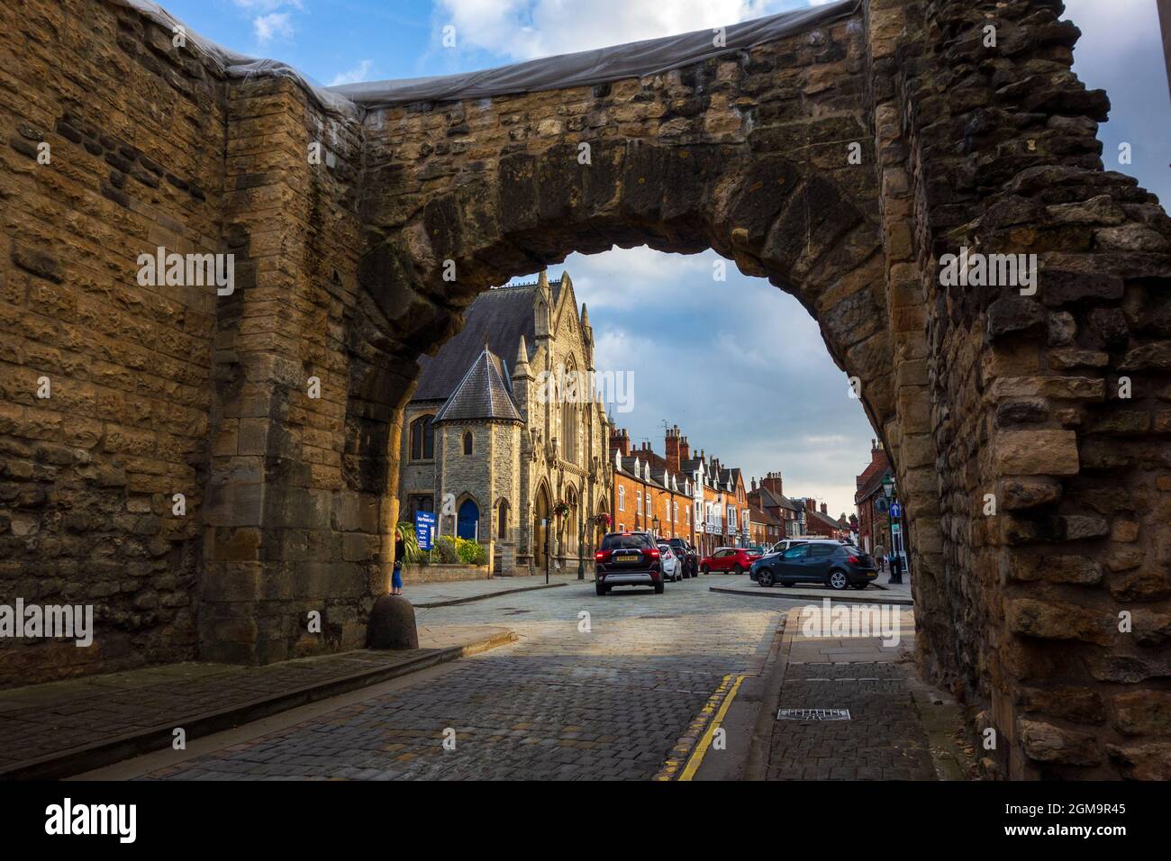 Old City Gate, Bailgate, Lincoln Stock Photo - Alamy