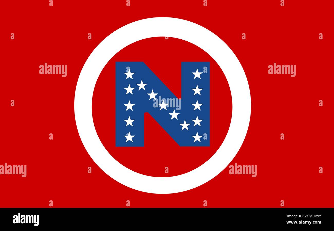 Top view of county of Noble, Ohio flag, USA no flagpole. Plane design ...
